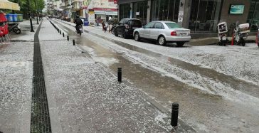 Έπεσε χαλάζι σε μέγεθος φουντουκιού στην Καρδίτσα