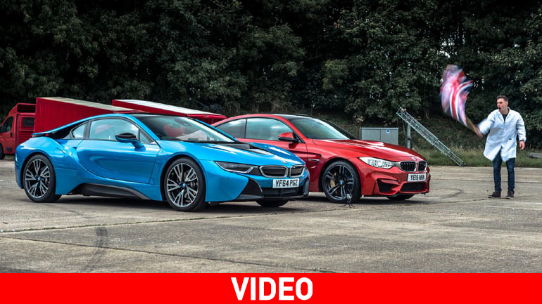 BMW M4 Coupe εναντίον i8 στην ευθεία